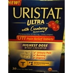 URISTAT Ultra UTI Pain Relief, Cranberry Flavored UTI Treatment Tablets ...