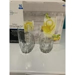 Mainstays 12 Piece Radiant Drinking Glasses Set 16 oz and 12 oz Durable ...
