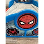Marvel Spider-Man Sleep and Play Toddler Bed with Built-In Guardrails ...