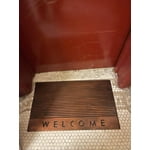 Mainstays Welcome Copper Rubber Wood Slat Outdoor Doormat, 18" x 30 ...