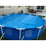 Intex 18' Round Easy Set Blue Solar Pool Cover, Vinyl Material, 29025E ...