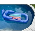 Bluescape Inflatable Pool Float, Deluxe Lounge with Cup Holder, Blue ...