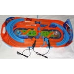 Hot Wheels Toy Set with Track, Carrying Case and Two 1:64 Cars ...