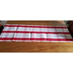 Red Tinsel Plaid Fringed Table Runner 13x72 - Walmart.com