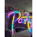 Urban Shop Lets Party LED Neon Color Changing Sign, 20.5" L x 8.9" H ...