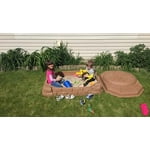 Step2 Naturally Playful Sandstone Beige Plastic Sandbox Toy with Cover ...