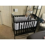 Fizzy Baby Modern Mini Crib for Small Spaces with 3-Position Mattress ...