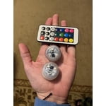 Great Value Color Changing Waterproof Mini LED Puck Lights with Remote ...