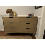 Walker Edison Modern 6-Drawer Dresser with Cut-Out Handles, Riviera ...