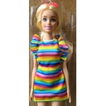 Barbie Fashionistas Doll #197 in Rainbow Tiered Dress with Braces ...