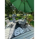 SIXHOME 8'x10' Waterproof Outdoor Rug, Reversible Black Patio Mat, Palm ...