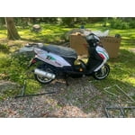 "X-Pro 150cc Gas Powered Moped Scooter with Electric/Kick Start, 13 ...