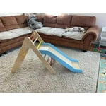 OLAKIDS Preschool Wooden Equipment Playsets, 2 in 1 Montessori Climbing ...