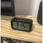 Westclox Black Digital Alarm Clock with Day/Date Display and LED ...