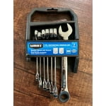 HART 7-Piece MM Ratcheting Wrench Set with Tool Pouch, Chrome Vanadium ...