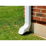 Guttergate White Plastic Rectangular Downspout Adapter, 3 x 3 x 4 in ...