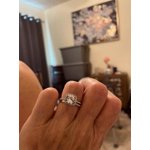 925 Silver Multilayer Round Cut White Sapphire Full Diamond Engagement ...