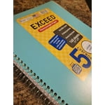 Exceed Spiral Notebook, College Ruled, 5 Subject, 160 Pages, 9" x 11 ...