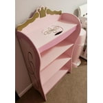 KidKraft Wooden Princess Bookcase with Crown Accent, Shelves and Hidden ...