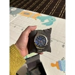 96B285 Men's Quartz Wrist Chronograph, Blue Dial, Silver-Tone, 44.5mm ...