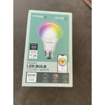 Merkury Smart LED Bulb - 9W (60W Eqv) RGBW Dimmable A19 Light, E26 Base ...