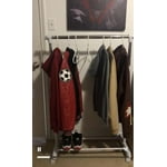 Mainstays Adjustable Rolling Garment Rack Metal Chrome, White, 84 ...