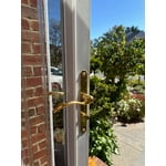 Larson Certified Mortise Handled Storm Door with Inside Key Lock, Brass ...