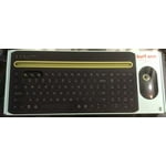 Onn+ Multi-Device Wireless Full-Size Keyboard and Mouse Set, Gray and ...