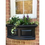 Mayne Nantucket 24" x 12" x 10" Rectangle Black Self Watering Plastic ...