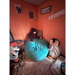 Ultimate Sack 3000 Bean Bag Chair, 3ft Teal Suede, Durable & Machine ...