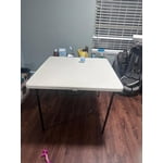 Free Shipping! COSCO XL 36" Fold-in-Half Card Table w/ Handle, White ...