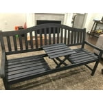 SAFAVIEH Mischa Outdoor Patio Bench with Center Lift, Ash Grey - Walmart.com