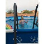 TreasureGurus Splash Floatie: Inflatable Rainbow Dolphin Swimming Pool ...