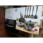 Mainstays 13 Piece Nonstick Aluminum Alloy, Pots and pans Cookware Set, Black - Walmart.com
