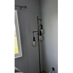 EDISHINE Adjustable Pole Dimmable Industrial Floor Lamp, 65 inch, 3 LED ...