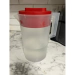 Rubbermaid Simply Pour Clear/Red Pitcher Plastic 1 gal - Walmart.com