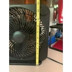 Mainstays Compact 9 Inch Box Fan with 3 Speeds Black, Portable Desktop ...