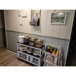 Industrial-Style Rolling Buffet Carts - White - Walmart.com