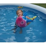 TreasureGurus Splash Floatie: Inflatable Rainbow Dolphin Swimming Pool ...