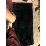 Mainstays Solid Soft Rabbit Faux Fur Area Rug Black,30x46" - Walmart.com