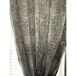 THD Paisley Print Damask Room Darkening Grommet Curtain Panels, Energy Efficient, 50x84 ...