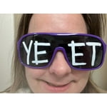 E.W.S. Auro Gold Yeet Sunglasses, Handmade Cosplay Accessory, 100% UV ...