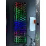 onn. 104-Key LED Gaming Keyboard with Rainbow Back-lighting, 3 Lighting ...