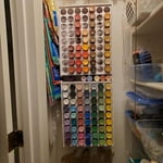 Jetcloudlive Craft Paint Storage Organizer 63 Holes Wall-mounted PVC ...