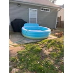 Sable Inflatable Pool, 95 x 75 x 40in Rectangular Backyard Pool ...