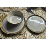 Yellowstone 12-Piece Ceramic Dinnerware Set, Stoneware with Reactive ...
