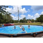 Coleman Power Steel 18’ x 48” Round Metal Frame Above Ground Pool Set ...