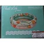 Float Life by Funboy Orange Blossom Inflatable Round 2-Ring Pool, Above ...