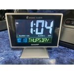 Sharp Digital Atomic Alarm Clock with Color Display, Calendar, Day of ...
