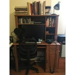Sauder Orchard Hills Computer Desk with Hutch, Carolina Oak Finish ...
